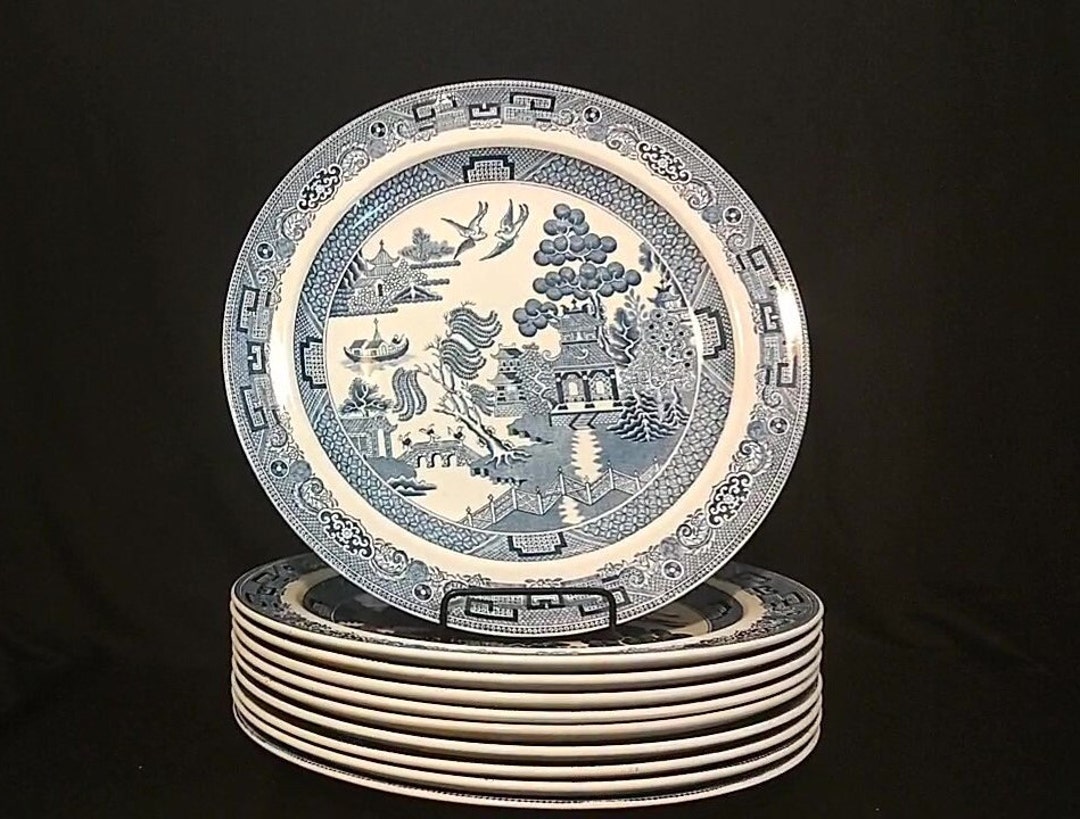 Wedgwood Blue Willow. Dinner Plates. - Etsy