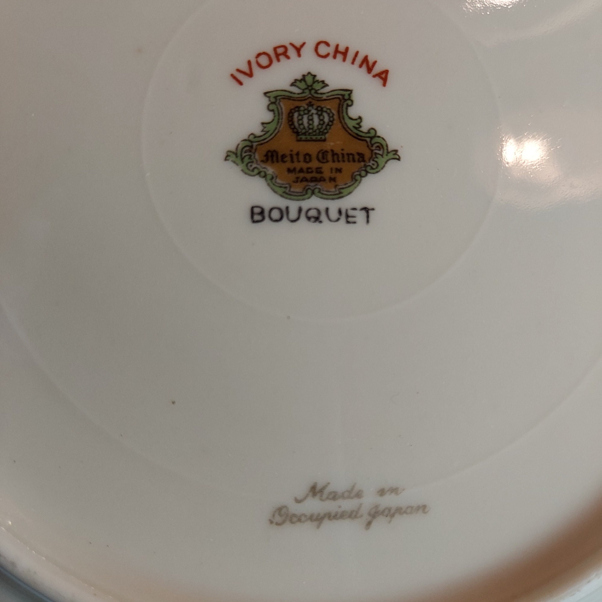 Meito China. Ivory China. Made in Occupied Japan. Pattern: Bouquet ...