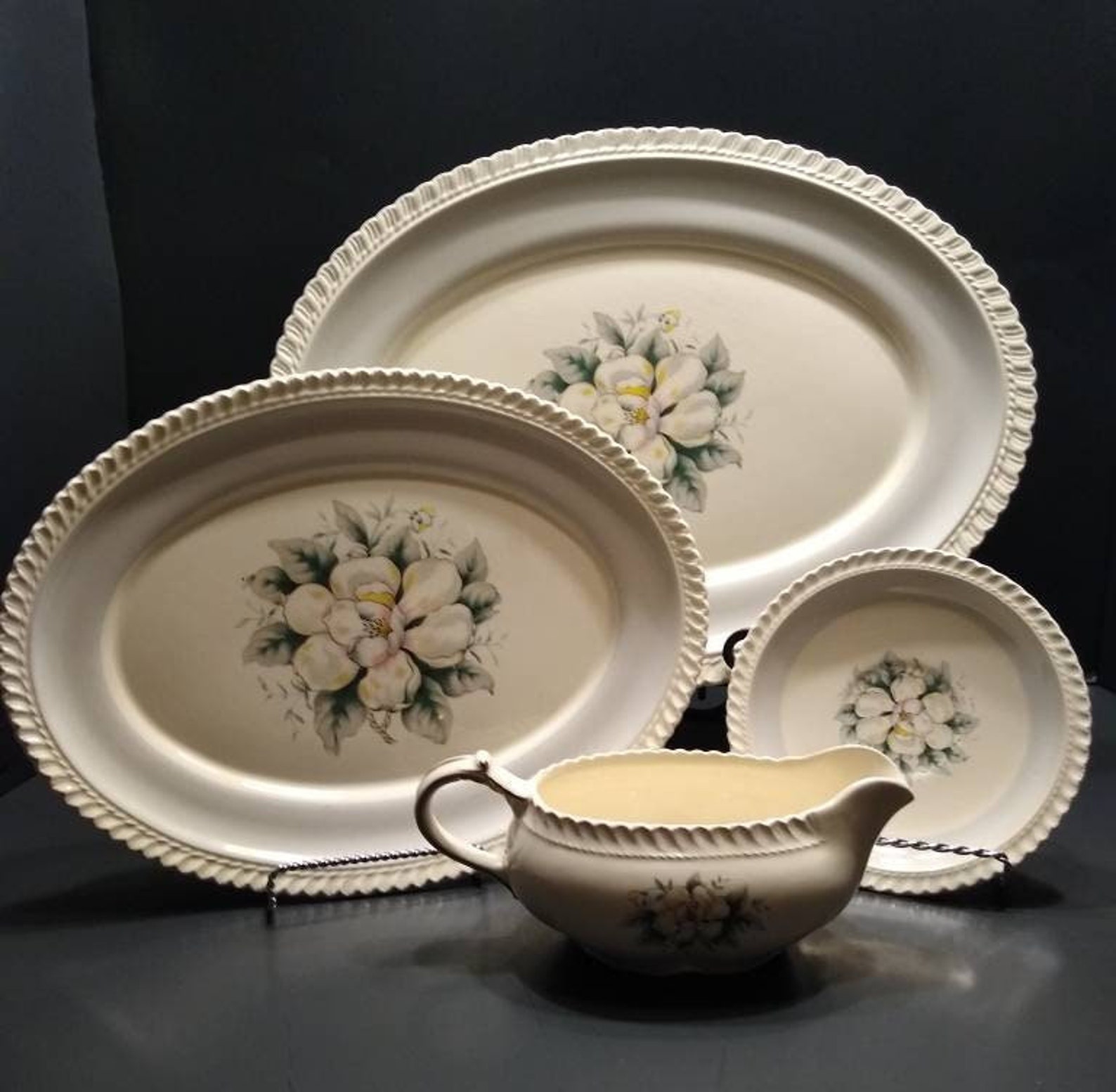 Harker Pottery Royal Gadroon. Pattern: Magnolia. - Etsy