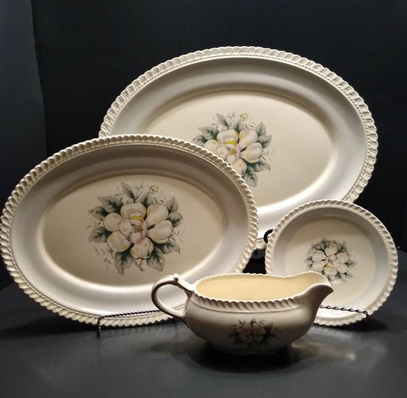 Harker Pottery Royal Gadroon. Pattern: Magnolia. - Etsy