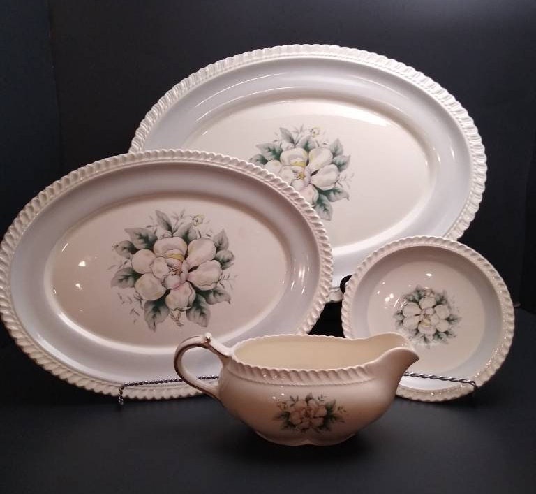 Harker Pottery Royal Gadroon. Pattern: Magnolia. - Etsy