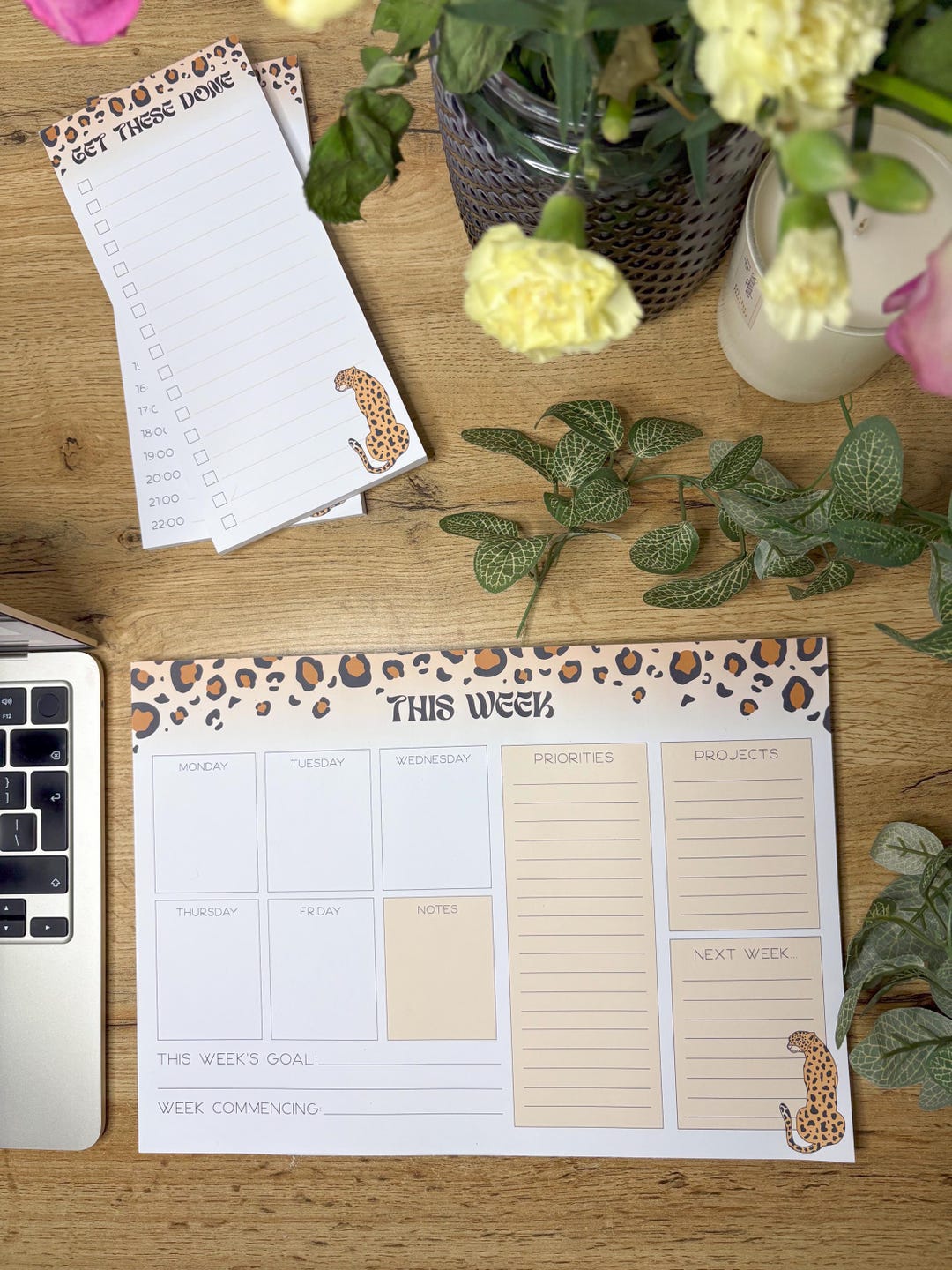 Arabella Leopard Print Weekly Planner - Etsy