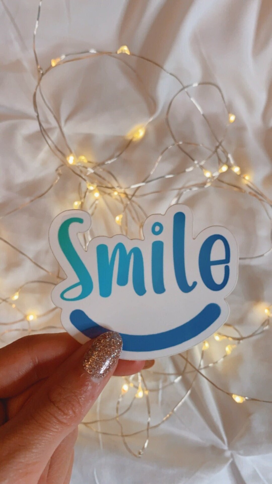 Smile Sticker- Waterproof Sticker, Water Bottle Sticker, Aesthetic ...