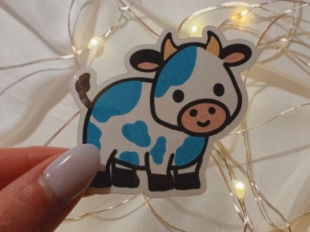 Cow Sticker, Blue Cow, Blueberry Cow, Cows, Cute Cow ,waterproof ...