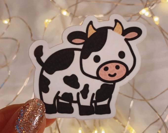 Flower Cow Sticker Set Cute Cow Stickers Cute Animal Stickers Water ...