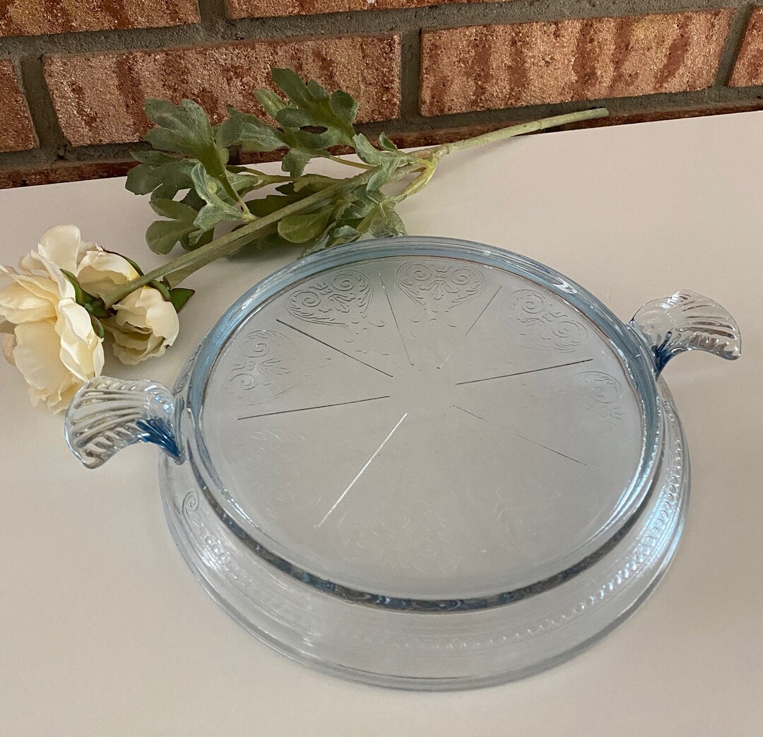 Fire King Sapphire Blue Philbe Two-handed Serving Trivet - Etsy