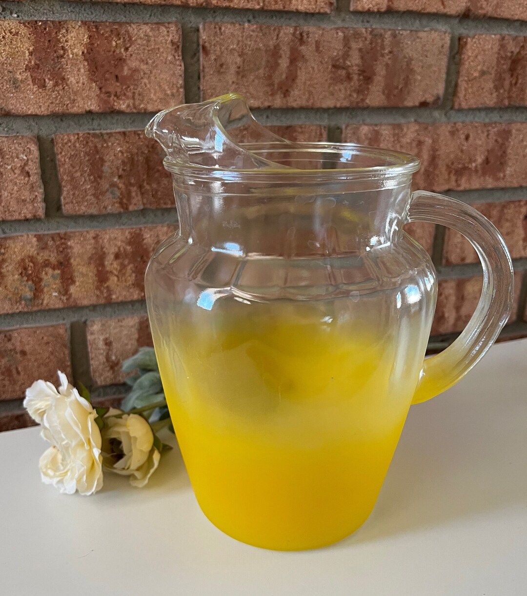 Vibrant Yellow Blendo Pitcher With Ice Lip - Etsy