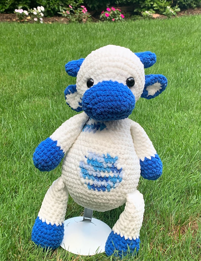 Blueberry Cow Crochet Plushie - Etsy