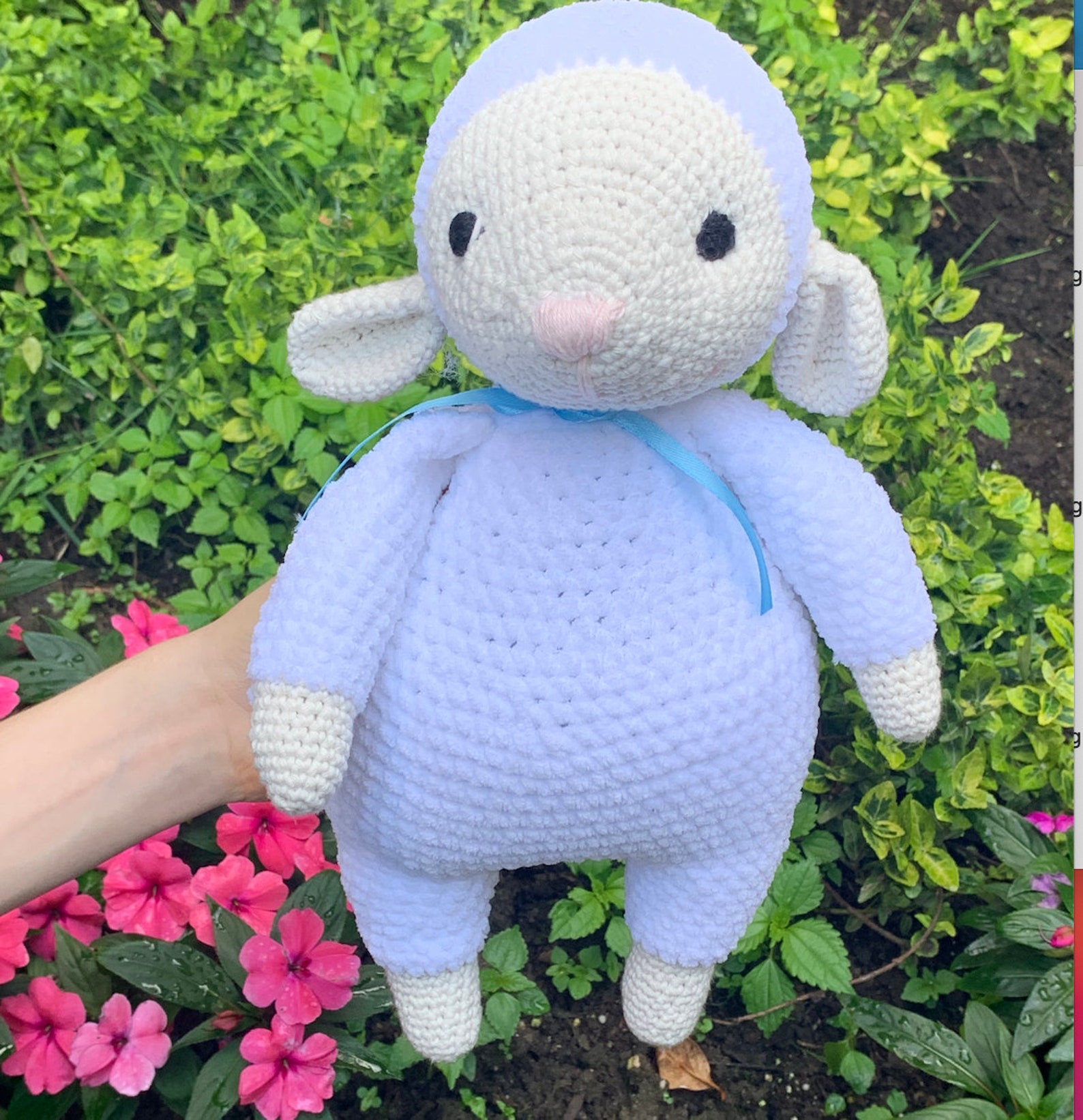 Bo the Little Lamb Crochet Plushie - Etsy