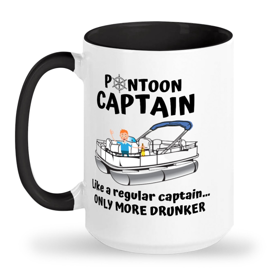Pontoon Captain Tall Glossy Ceramic Mug - Etsy