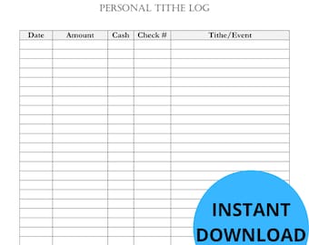 Tithing Chart - Etsy Canada