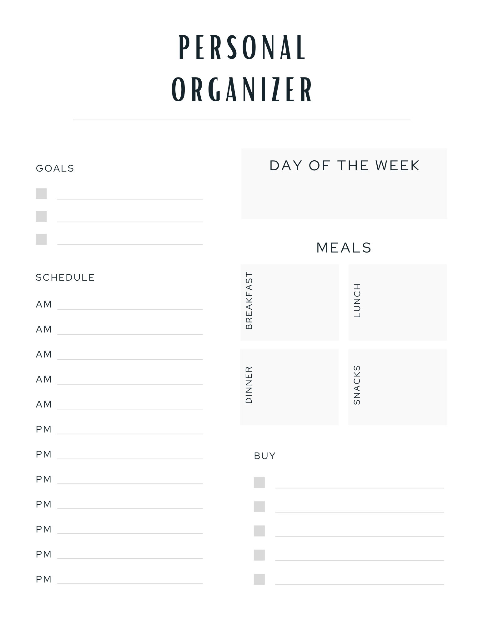 Printable Planner and Organizer Bundle PDF, Instant Download - Etsy