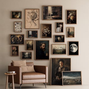 Rustic Dark Academia Printable Wall Art Collection - 38 Vintage Moody ...
