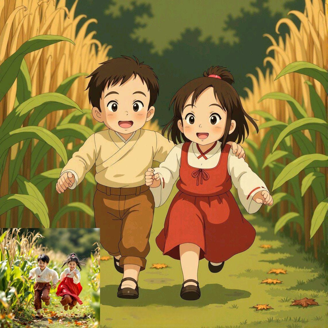 Custom Studio Ghibli Style Portrait: Anime AI Art (digital) - Etsy