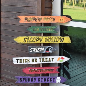 Halloween Directional Sign Individual Sign, Outdoor Halloween, Spooky ...