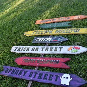 Halloween Directional Sign Individual Sign, Outdoor Halloween, Spooky ...