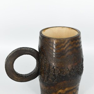 Natural Handmade Wooden Cup With Handle, Eco-friendly Wooden Coffee ...