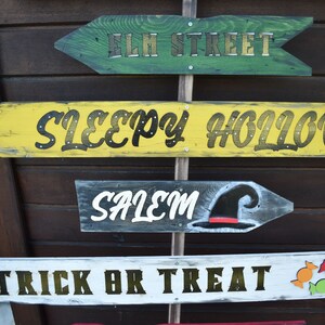 Halloween Directional Sign Individual Sign, Outdoor Halloween, Spooky ...
