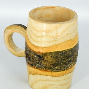 Natural Handmade Wooden Cup With Handle, Eco-friendly Wooden Coffee ...