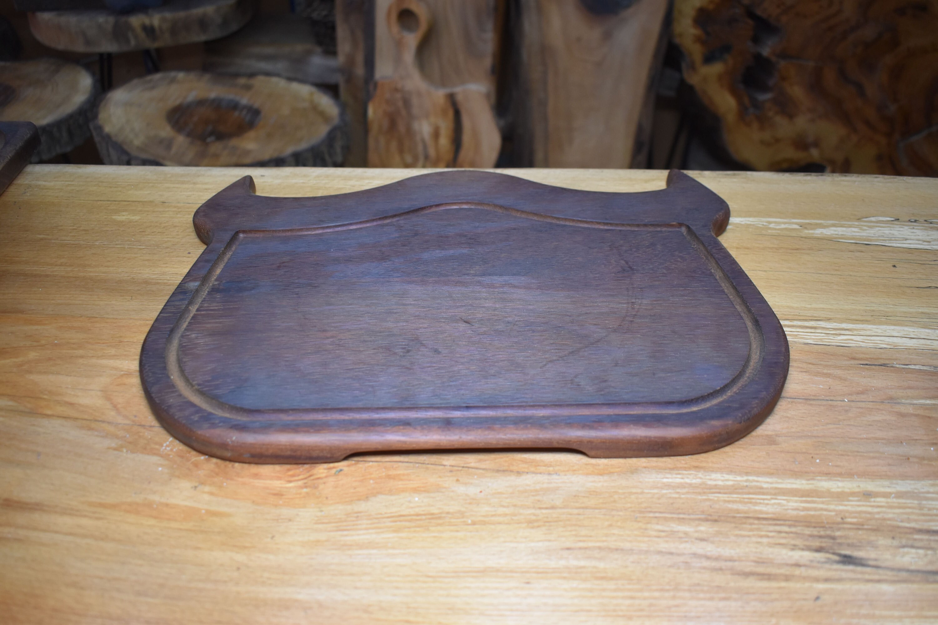 Wooden Steak Board Solid Wood Steak Tray Cutting Board %100 Handmade ...