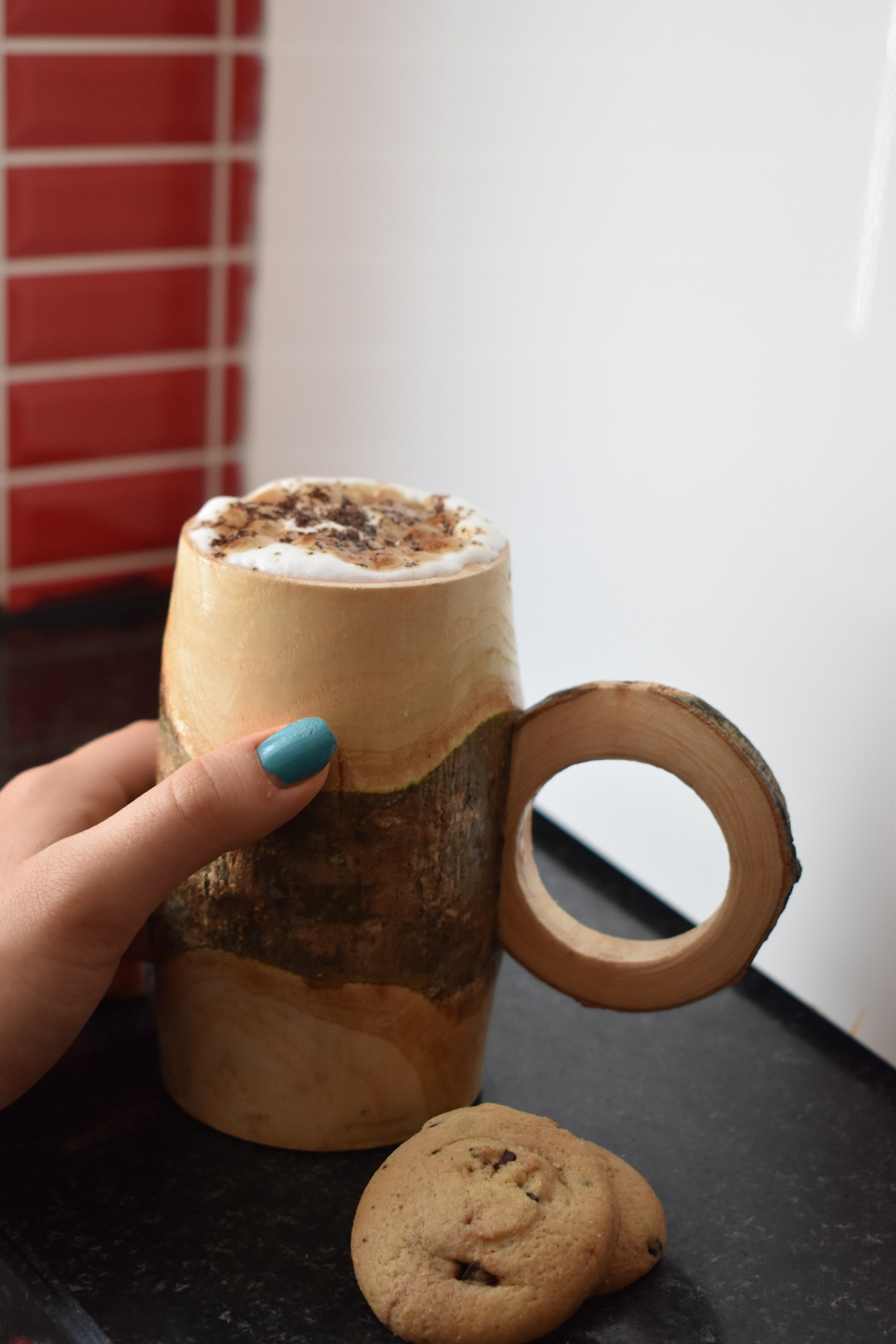 Natural Handmade Wooden Cup With Handle Eco-friendly Wooden - Etsy