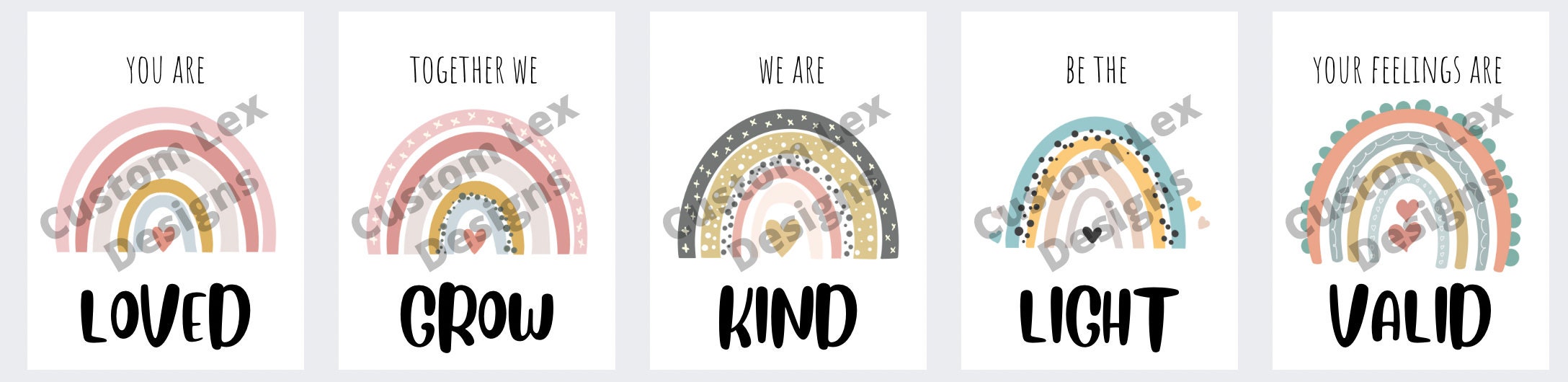 Boho Rainbow Classroom Decor Digital Download - Etsy