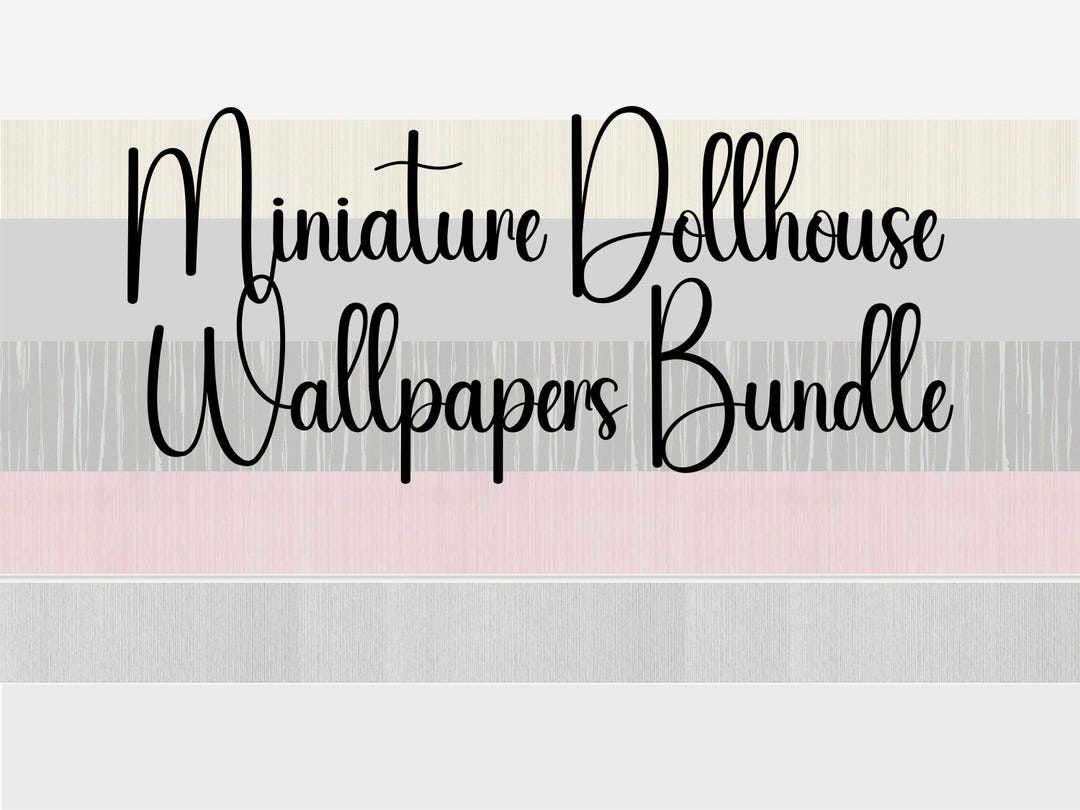Miniature Dollhouse Wallpapers Bundle - Etsy
