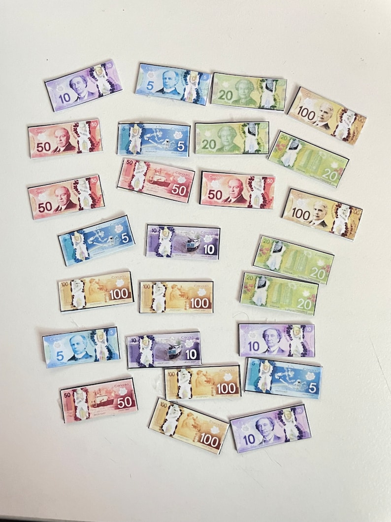 Miniature Canadian Money Bundle - Etsy
