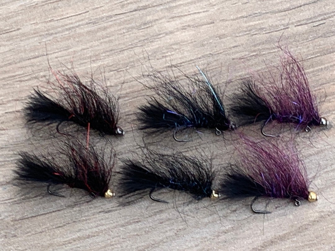 Set of 6 Balanced Leech Flies - Etsy