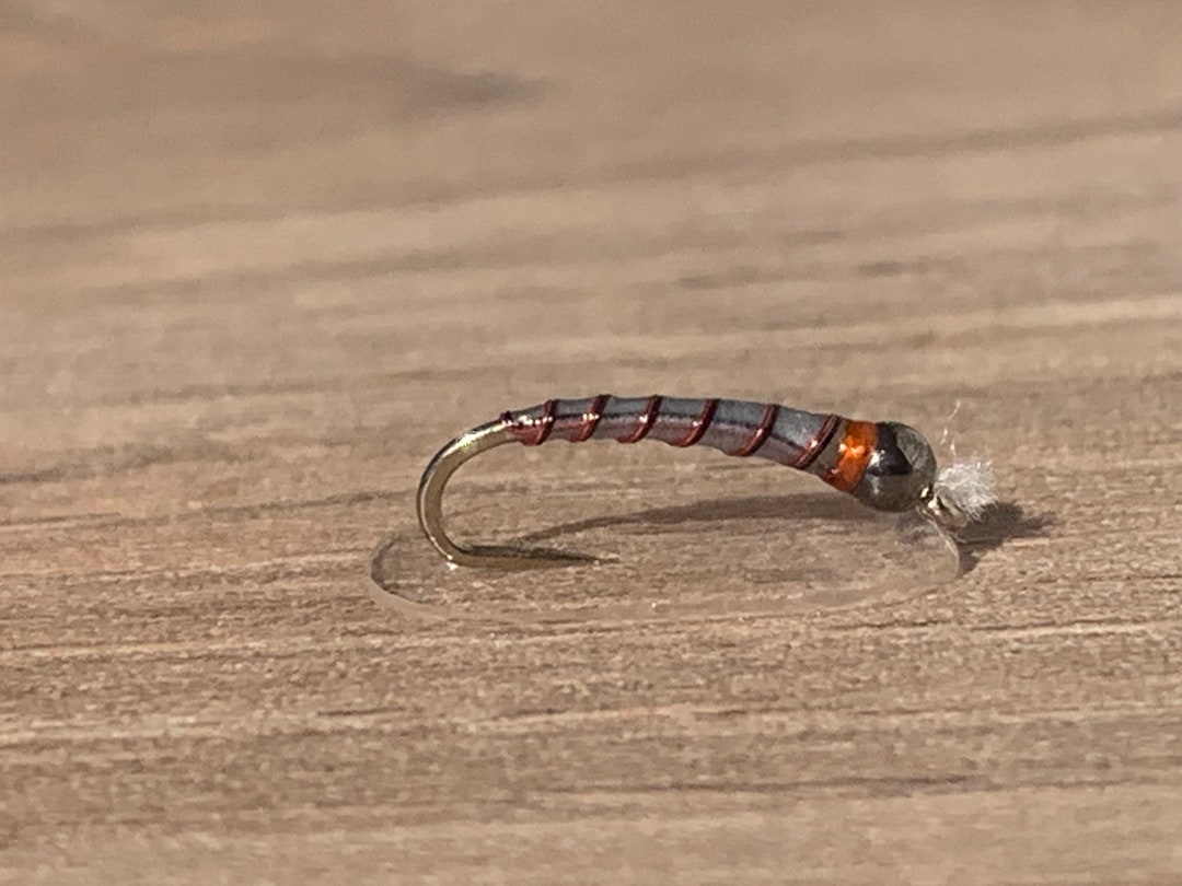 Set of 2 Blue Dun Black and Red Chironomid Fishing Flies - Etsy