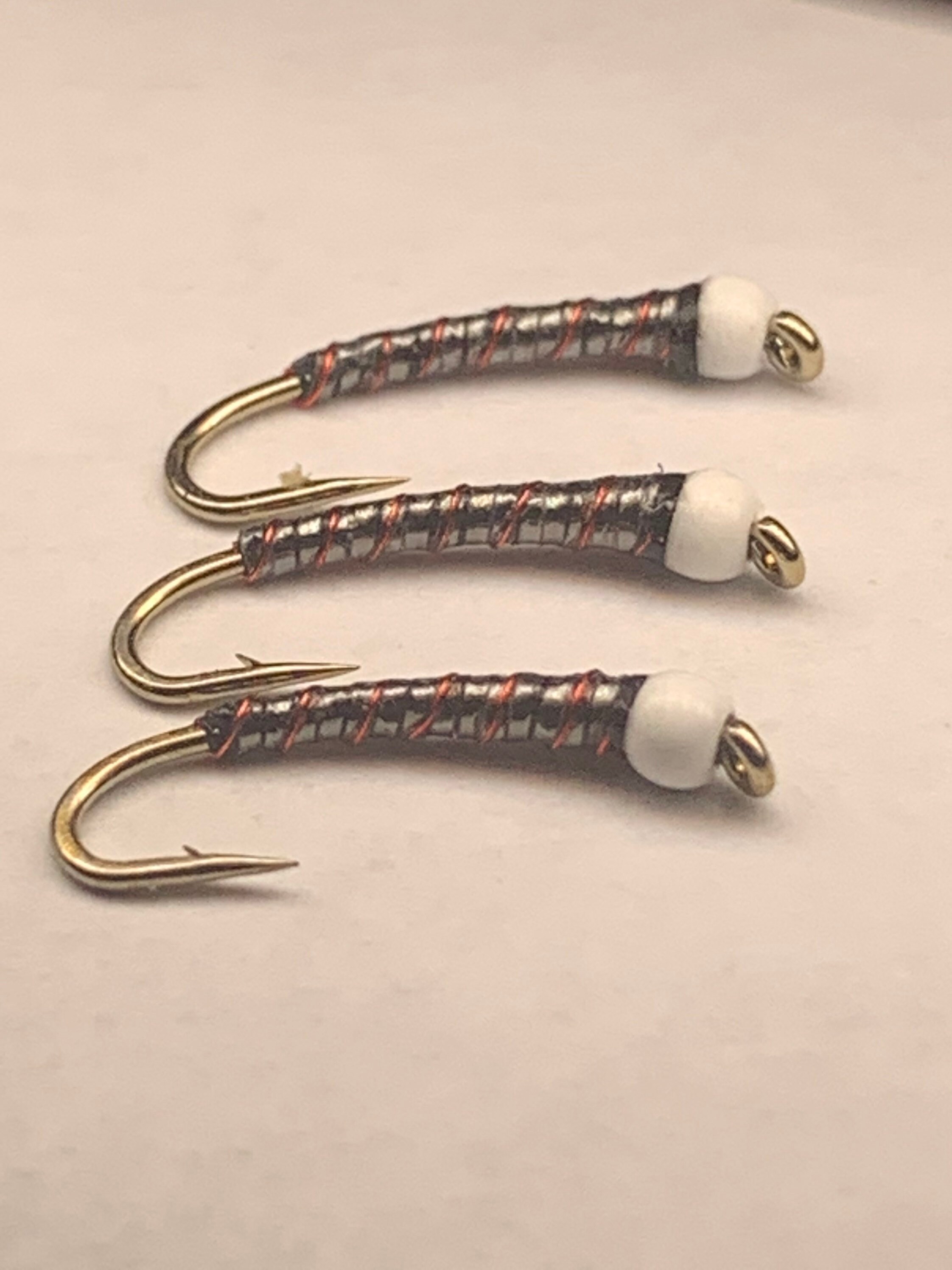 Set of 6 Static Bag Red Rib Chironomid Fishing Flies - Etsy