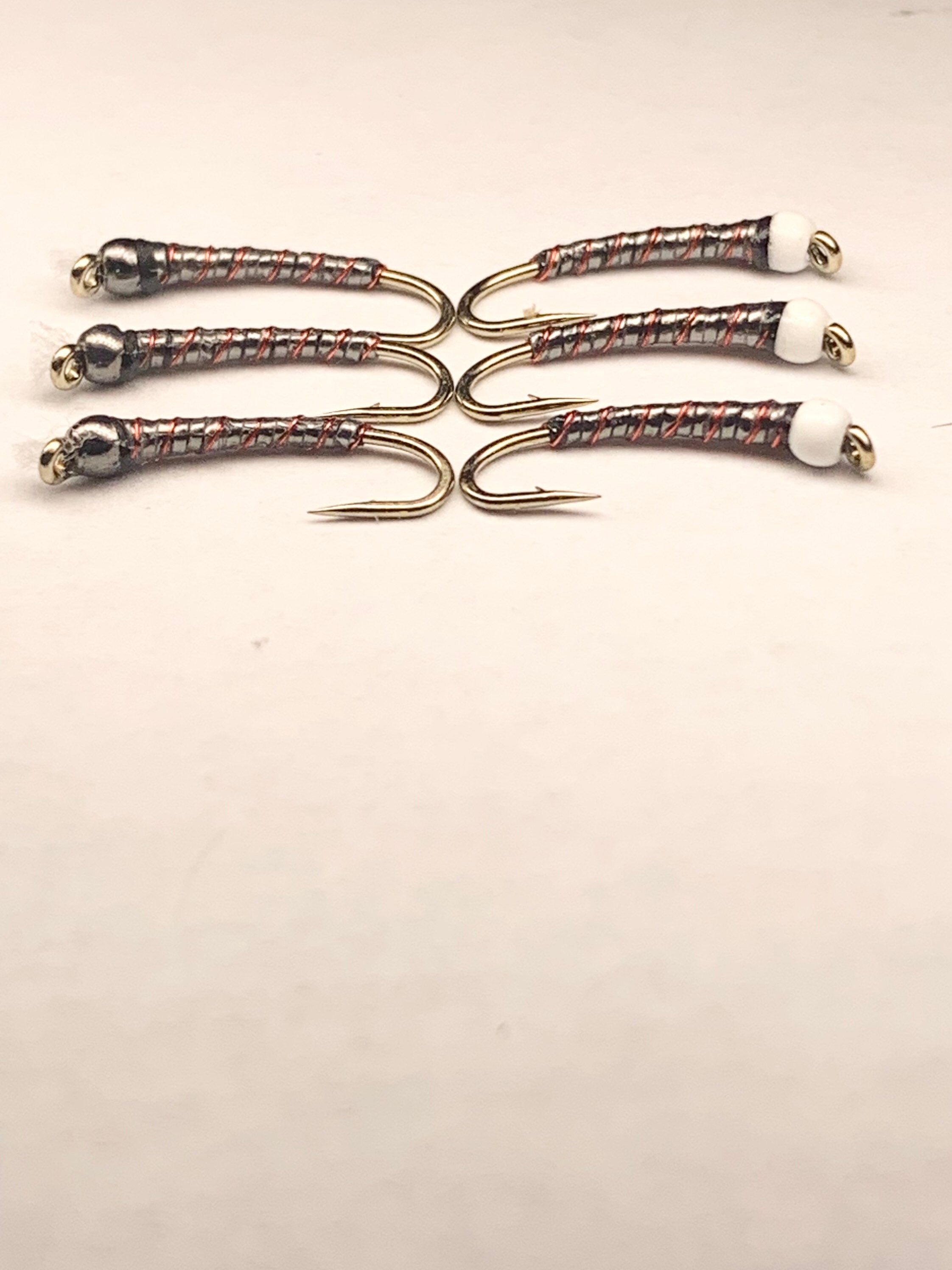 Set of 6 Static Bag Red Rib Chironomid Fishing Flies - Etsy