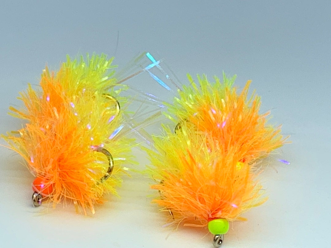Set of 4 Uv Blob Fishing Flies - Etsy