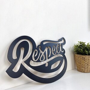 Respect Wooden Sign, Bar Wall Decor, Wood Wall Art, Office Wall Art ...