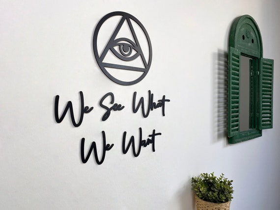 We See What We Want Wooden Sign Living Room Signs Home Decor | Etsy