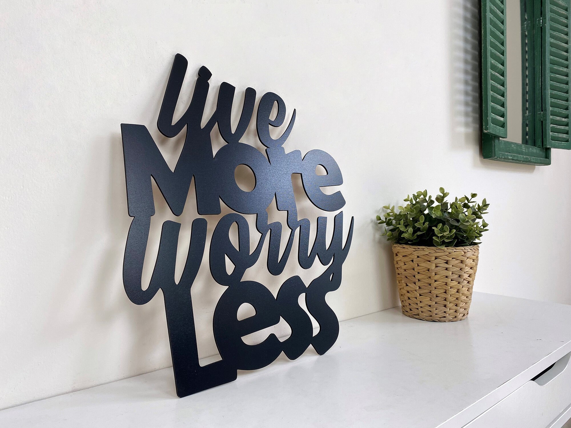 Live More Worry Less Wooden Sign Motivational Sign Wood Wall - Etsy UK