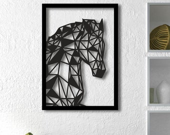 Geometric Horse Art | Etsy