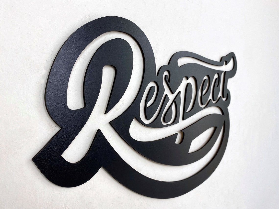 Respect Wooden Sign Bar Wall Decor Wood Wall Art Office | Etsy