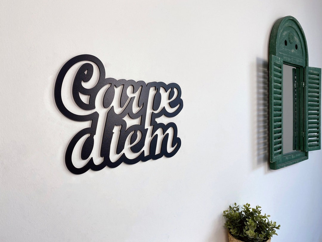 Carpe Diem Wood Sign, Wooden Wall Decor, Wood Wall Sign, Carpe Diem ...