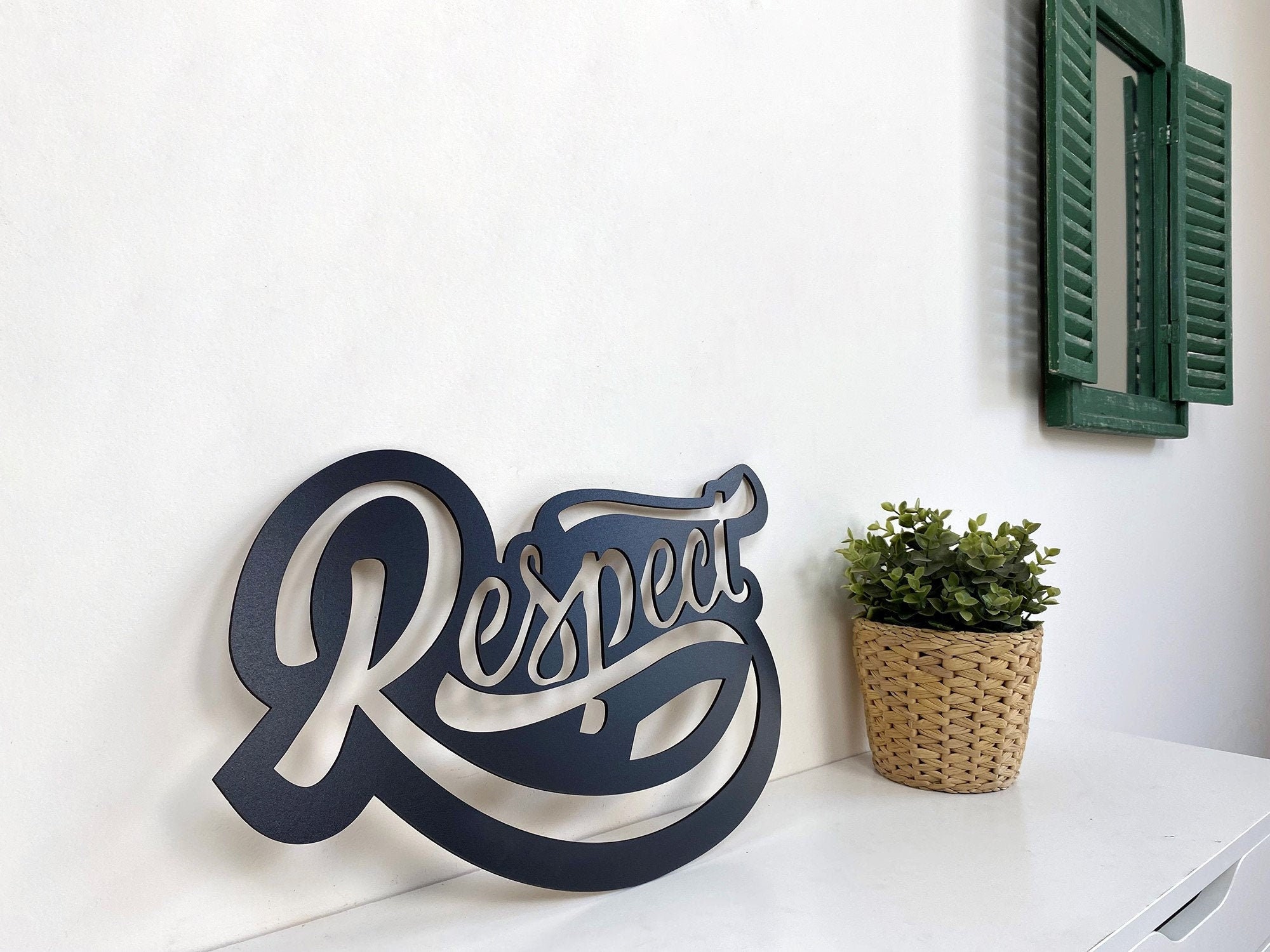 Respect Wooden Sign, Bar Wall Decor, Wood Wall Art, Office Wall Art ...