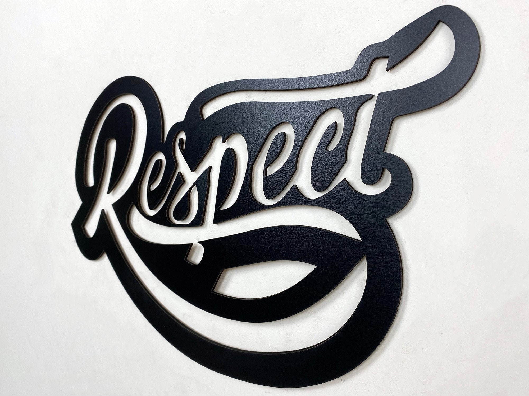 Respect Wooden Sign Bar Wall Decor Wood Wall Art Office | Etsy