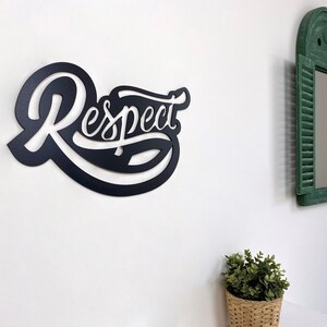 Respect Wooden Sign, Bar Wall Decor, Wood Wall Art, Office Wall Art ...