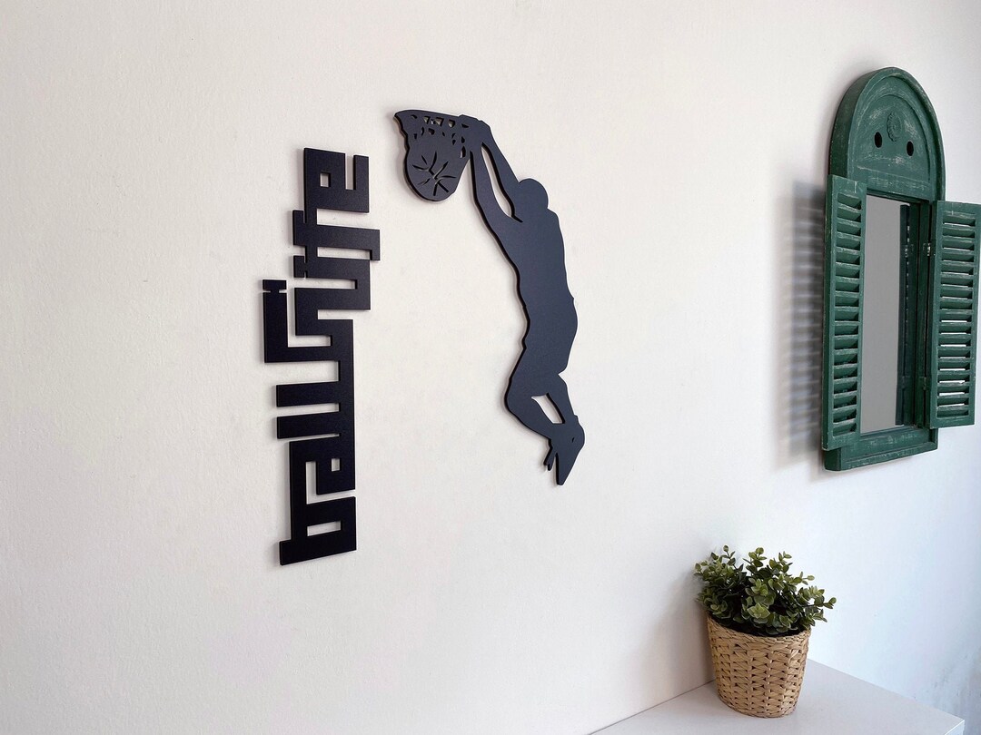 Ball is Life Wood Wall Art, Basketball Wall Decor, Wooden Wall Decor ...