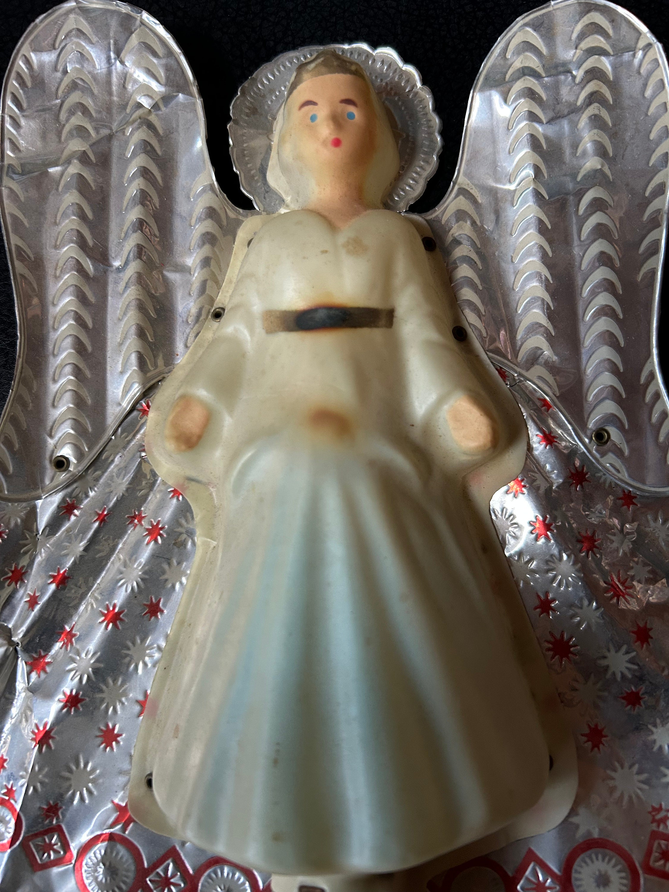 Vintage Foil Angel Tree Topper - Etsy