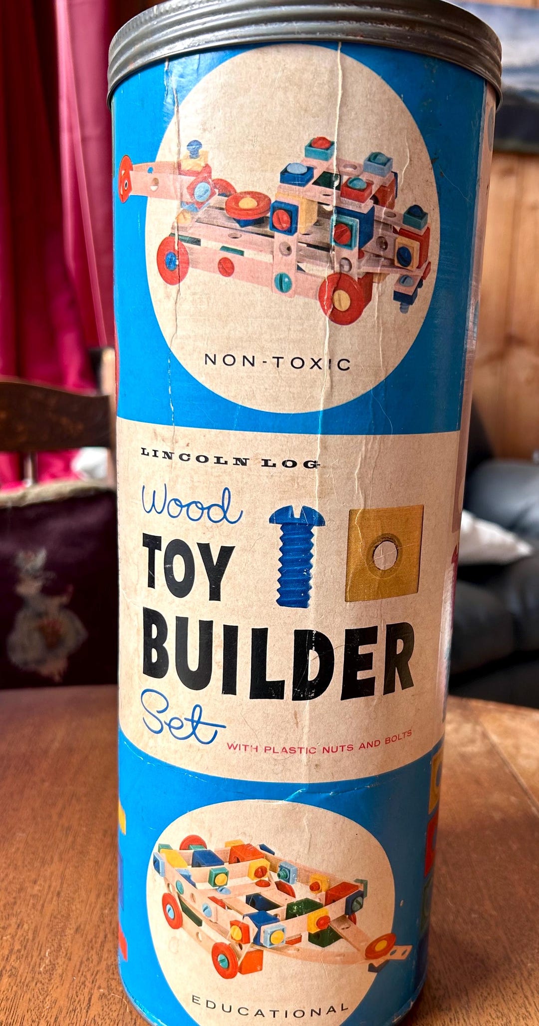 Vintage Lincoln Log Toy Builder Set - Etsy