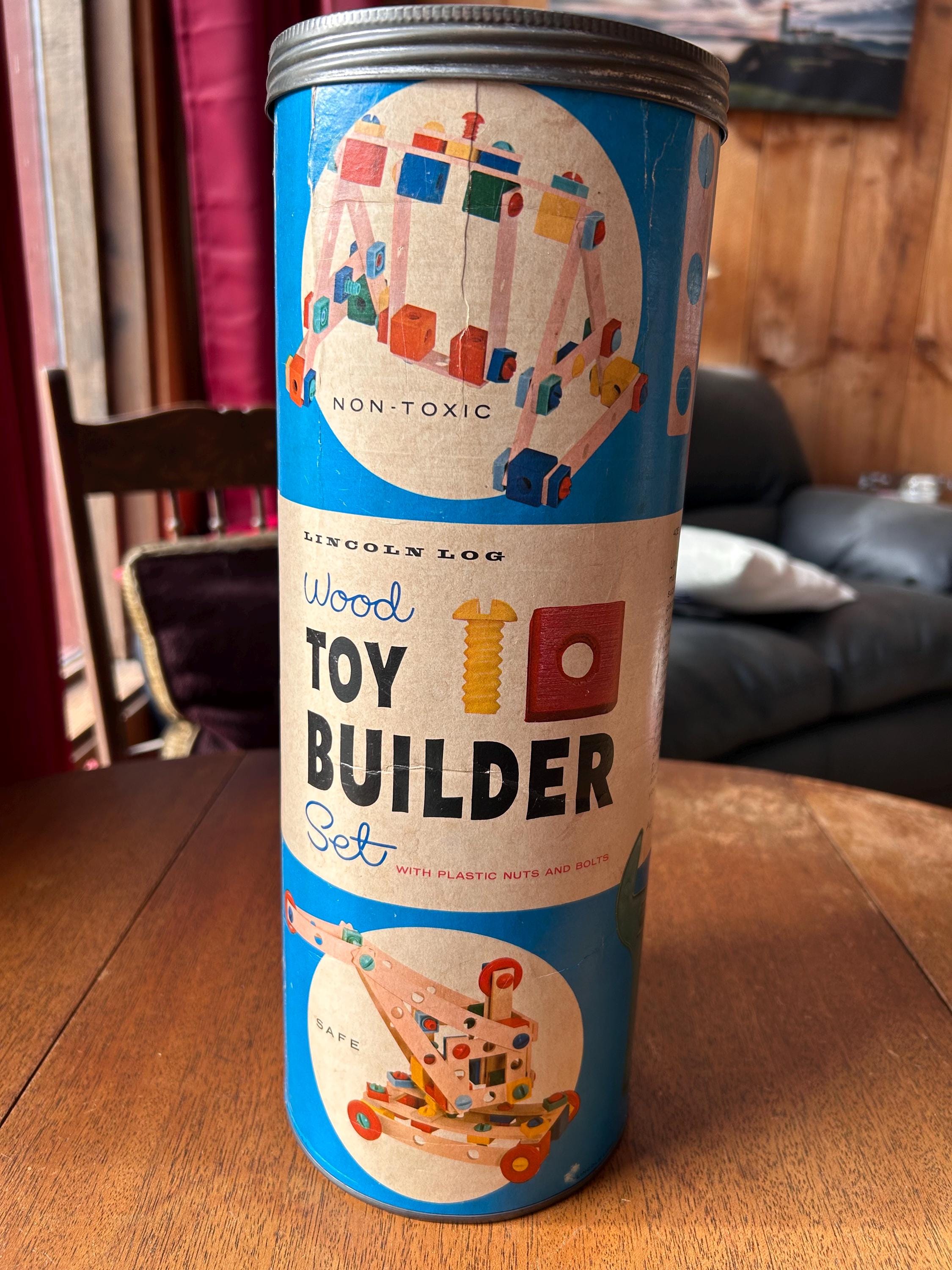 Vintage Lincoln Log Toy Builder Set - Etsy