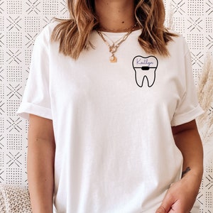 Dentist Custom Shirt, Dental Assistant Tshirt, Personalized Tooth Tee ...
