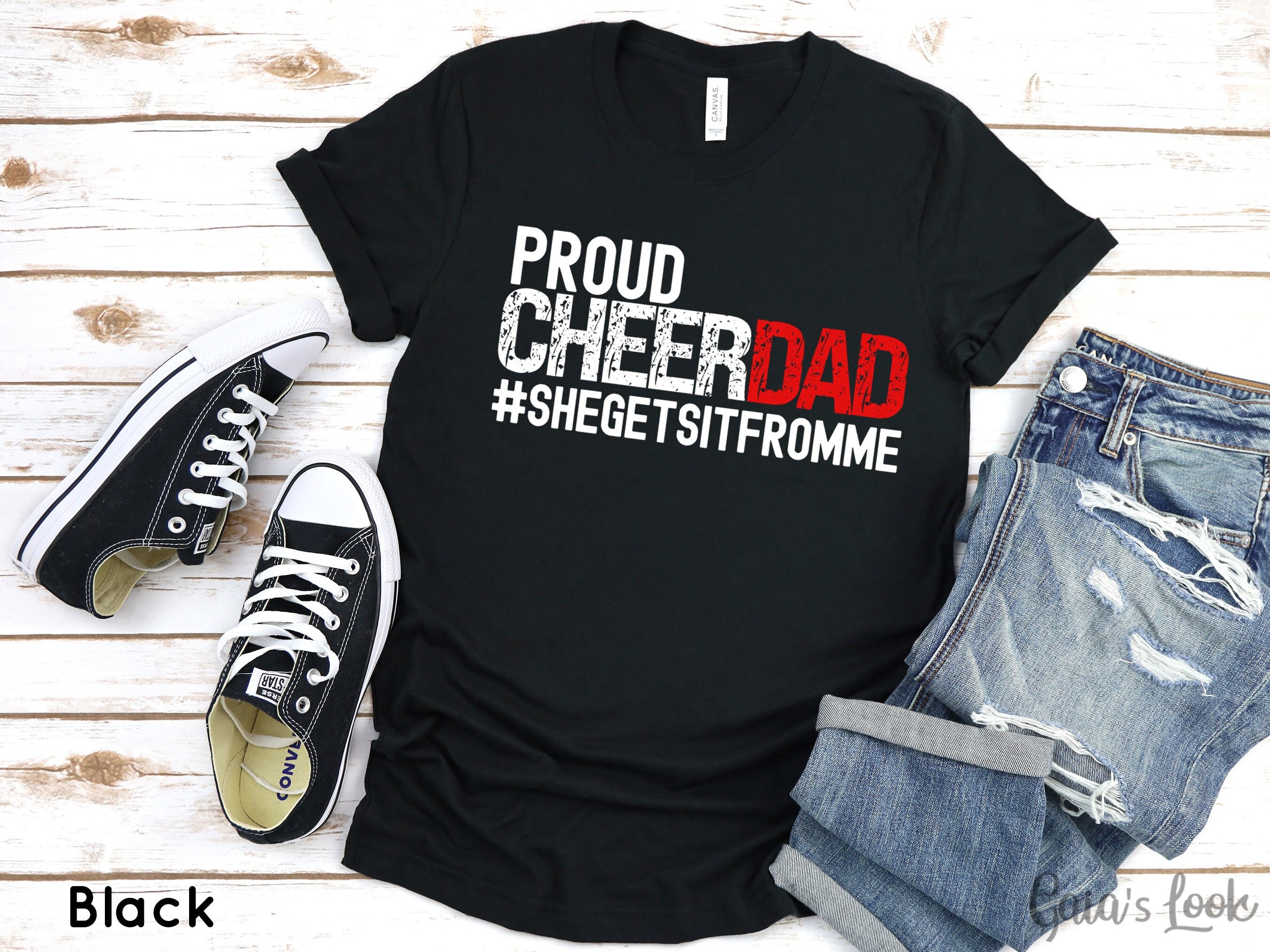 Proud Cheer Dad Shirt, Cheer Shirts for Dad, Best Cheer Dad Shirt ...