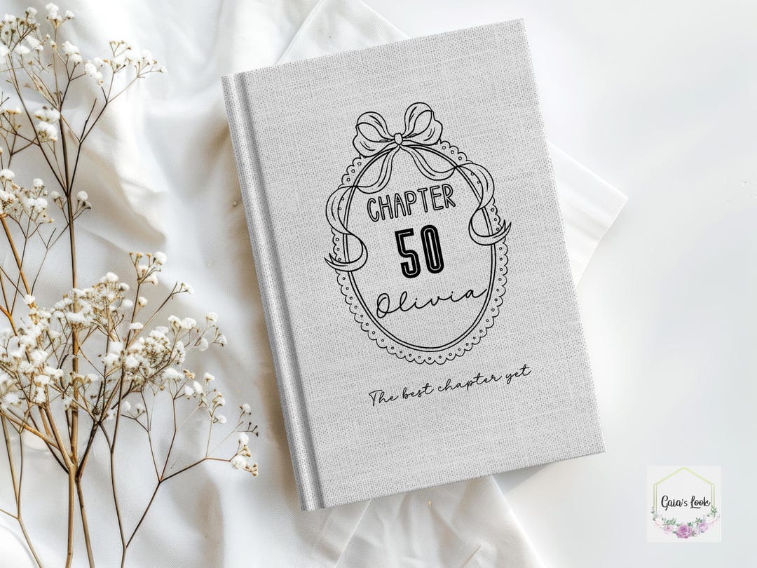 Chapter 50 Journal, 50th Birthday Gift for Women, Custom Name Journal ...