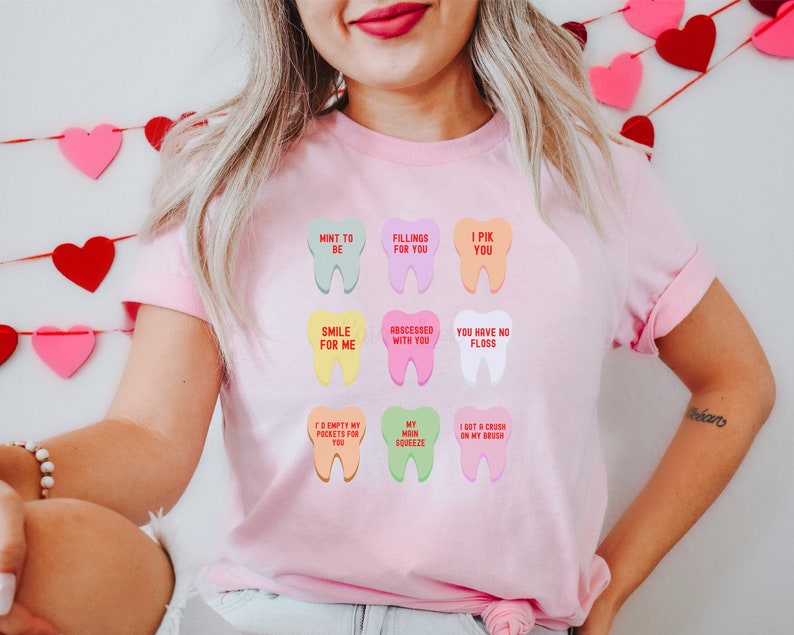Dental Valentine Shirt Teeth Dentist Valentines Day Shirt - Etsy